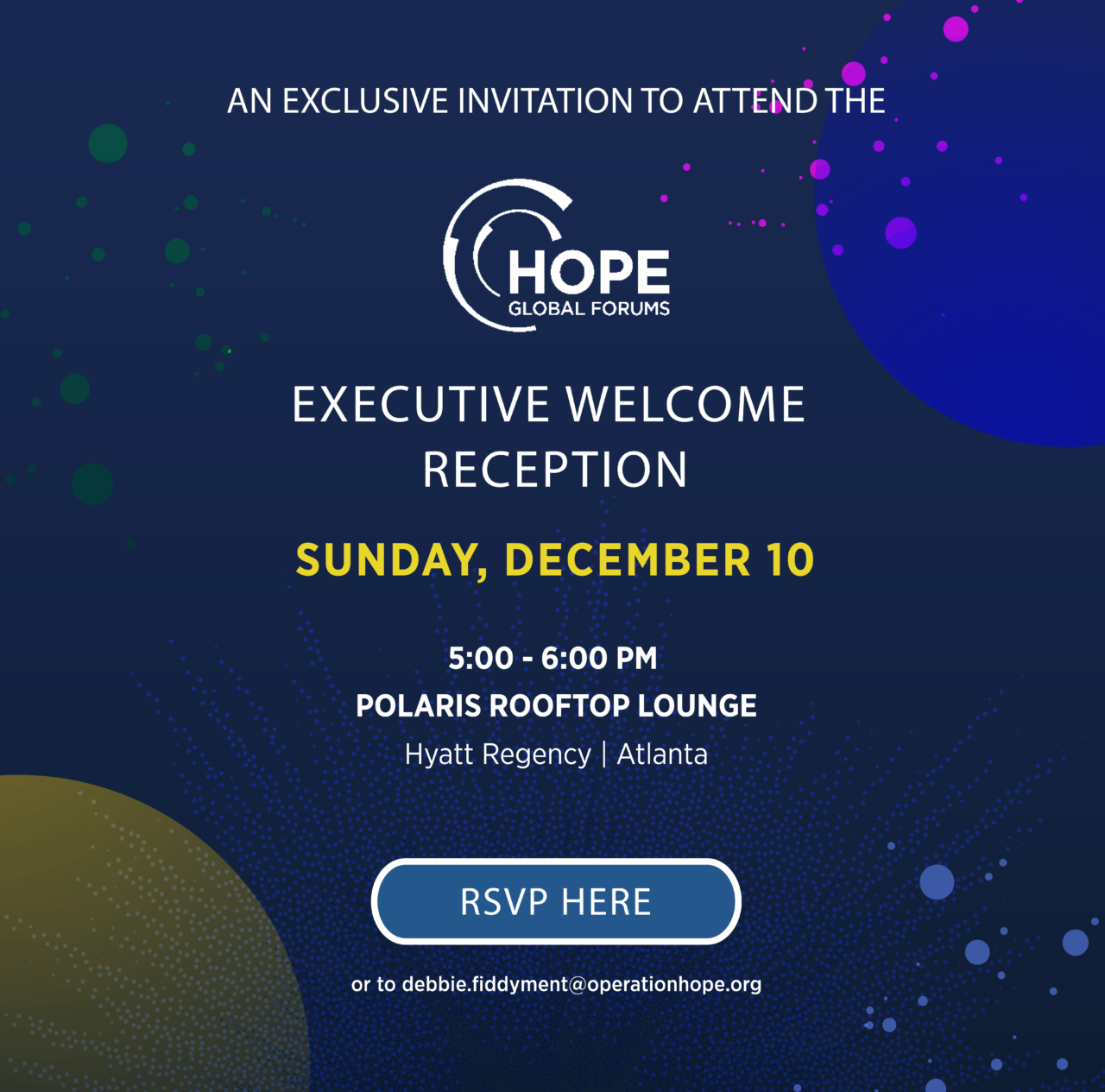 Executive Welcome Reception | HOPE Global Forums | Presented by ...